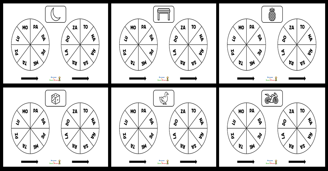 Ruletas de sílabas para formar palabras - Actividades de infantil y ...