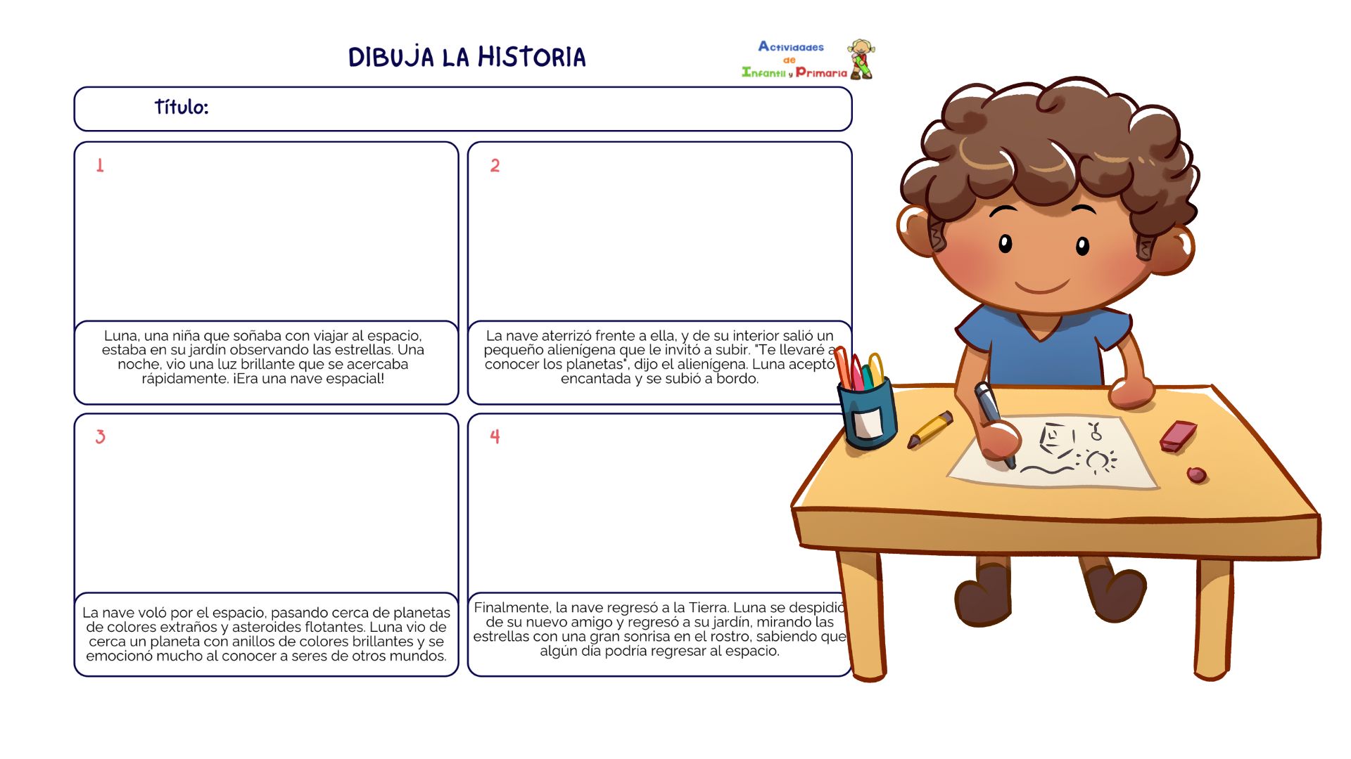 Divertida actividad de comprensión lectora: Dibuja la historia ...
