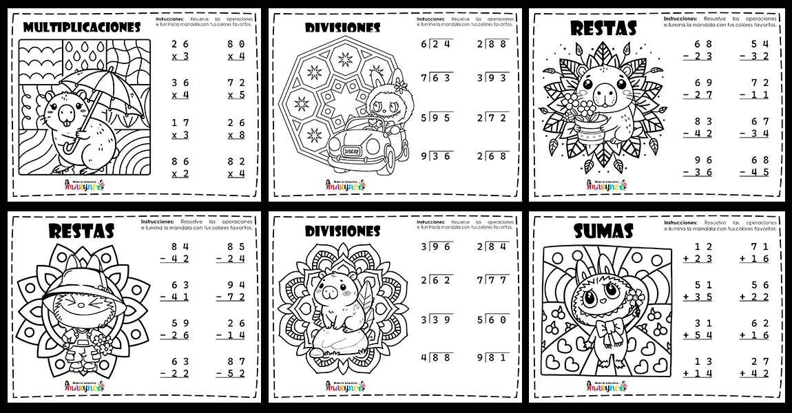 Hoja De Trabajo Sobre Operaciones De Resta