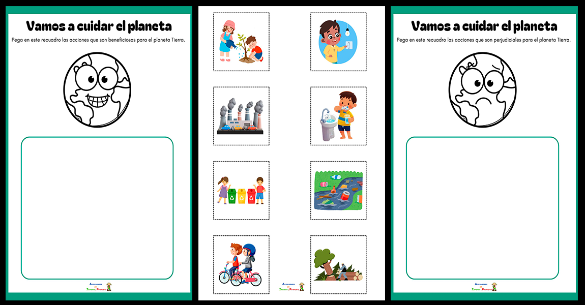 Fichas Para Trabajar En El Da De La Tierra 4 Actividades Del Da