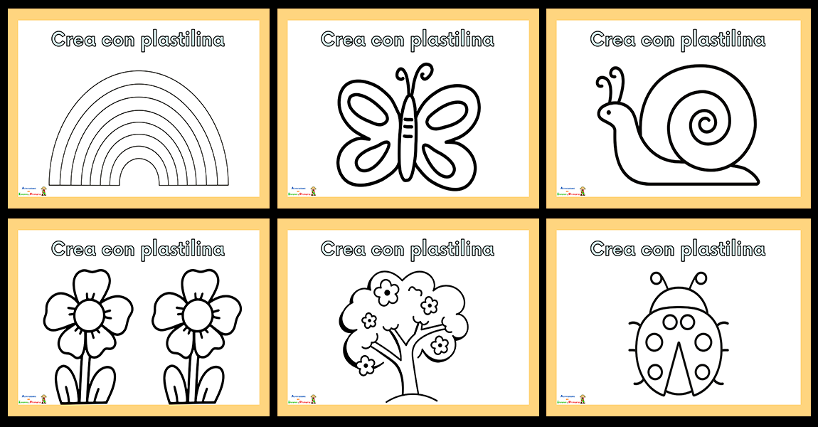 Bonitos dibujos primaverales para crear con plastilina - Actividades de ...