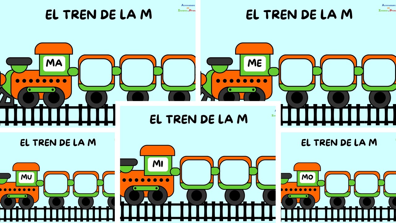 El tren de los fonemas: Fonema M - Actividades de infantil y primaria