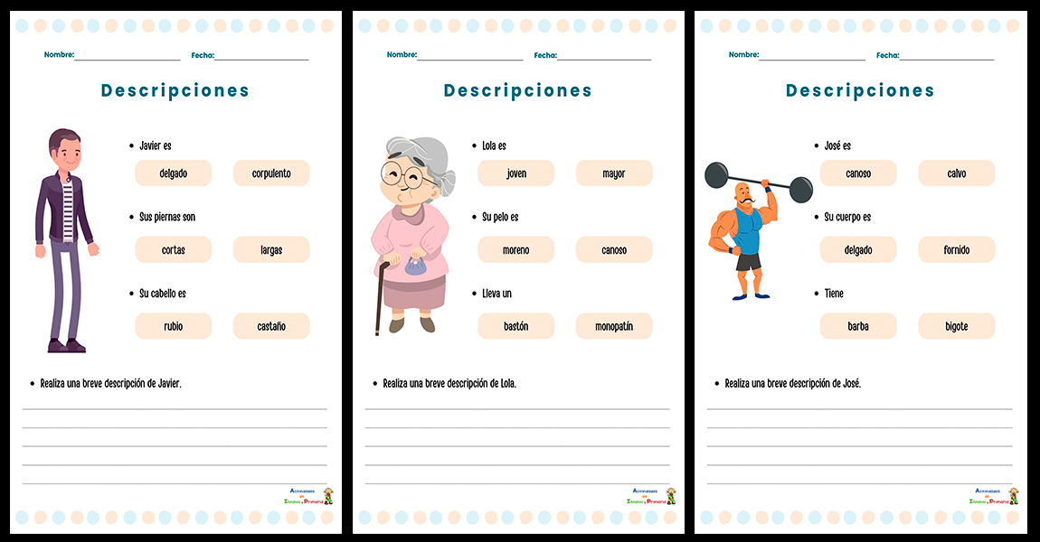 Ficha Online De Los Adjetivos Para Tercero De Primaria Puedes Hacer