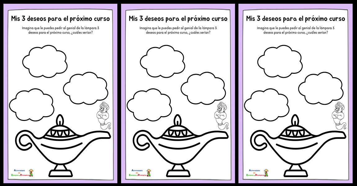 Dinámica para últimos días de clase: Mis 3 deseos para el próximo curso ...