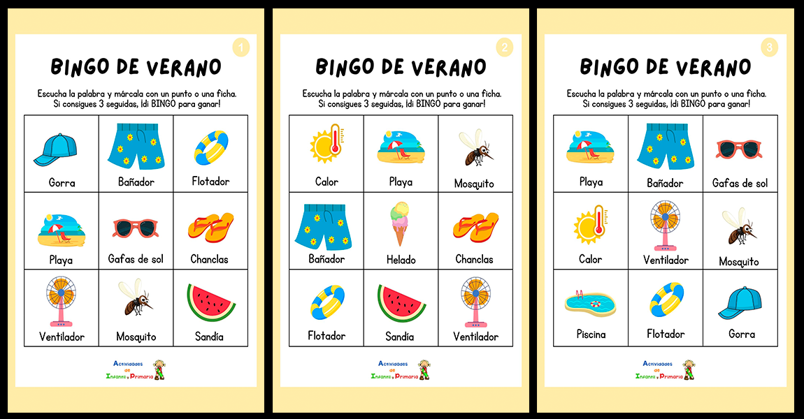 Bingo archivos - Actividades de infantil y primaria