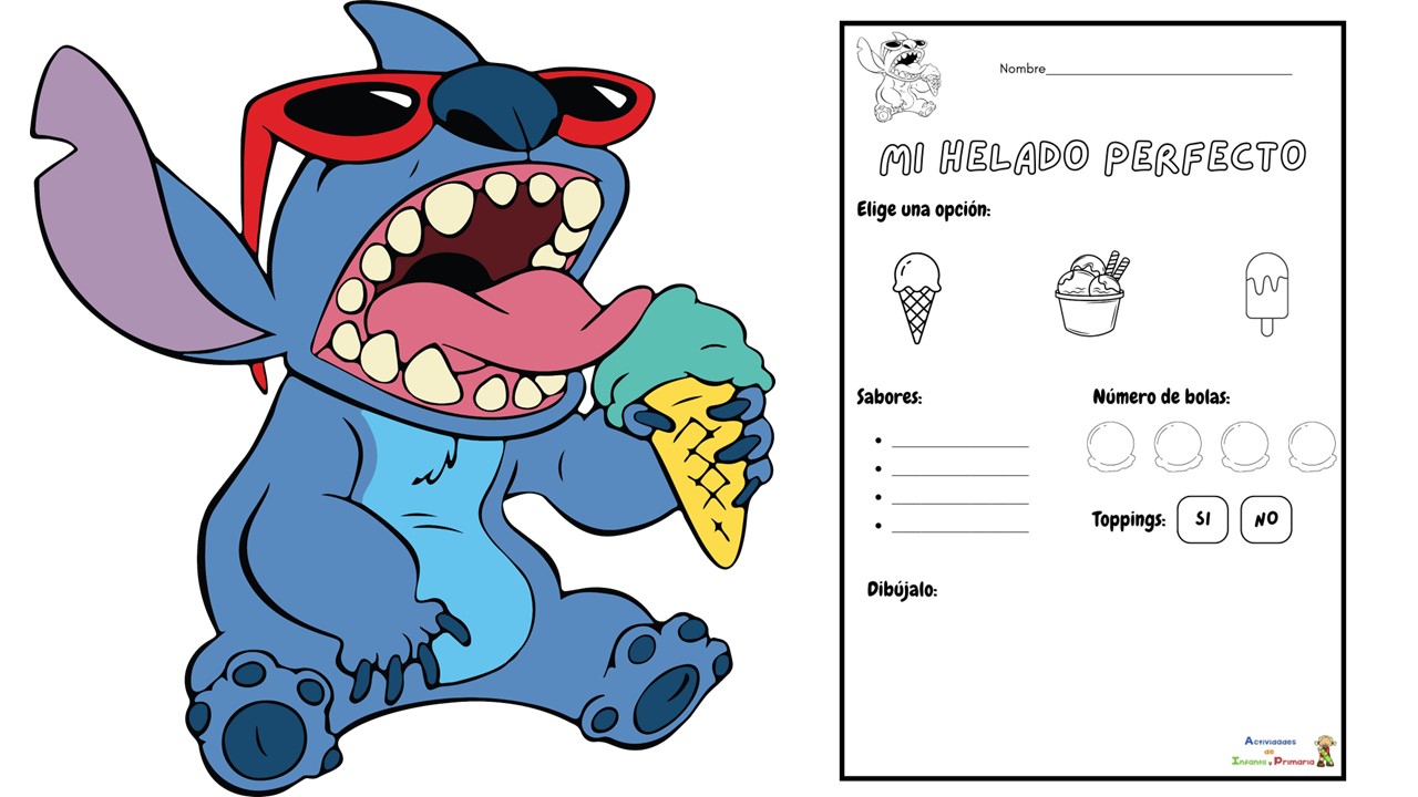 Receta: Mi helado perfecto - Actividades de infantil y primaria