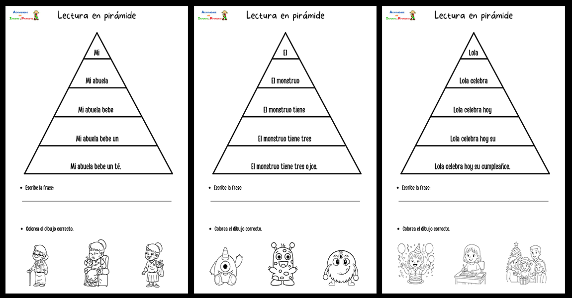 Lectura en pirámide para trabajar la fluidez lectora - Actividades de ...