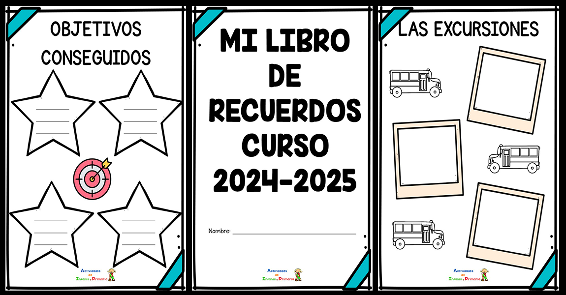 Mi libro de recuerdos curso 2024-2025 - Actividades de infantil y primaria