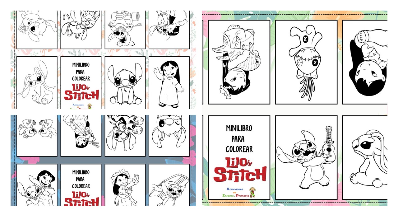 Minilibros para colorear de Lilo y Stitch - Actividades de infantil y ...