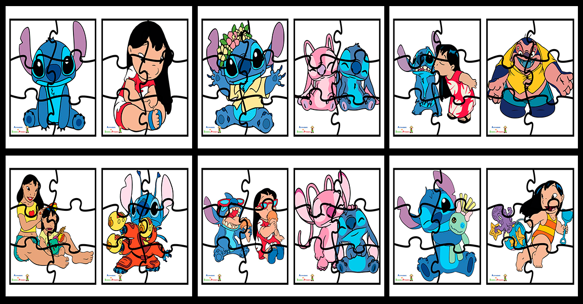 Colección de puzles de Lilo y Stitch - Actividades de infantil y primaria