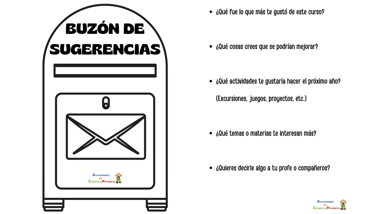 Buzón de sugerencias para el próximo curso - Actividades de infantil y ...