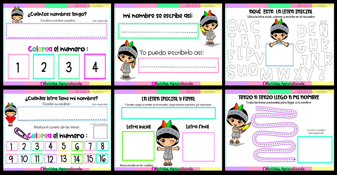 Súper cuaderno: Aprendo mi nombre - Actividades de infantil y primaria