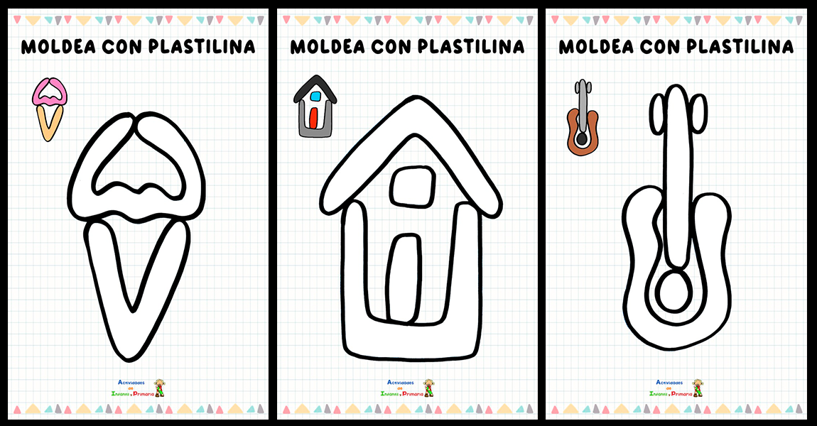 Preciosos dibujos para moldear con plastilina - Actividades de infantil ...