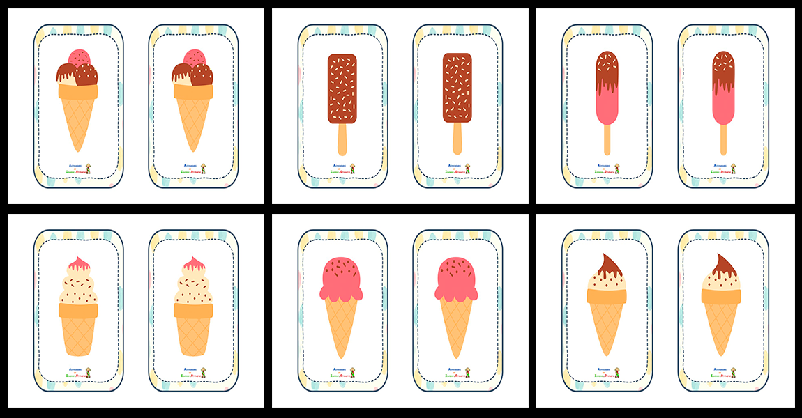 Divertido juego de atención y memoria: El memory de los helados ...