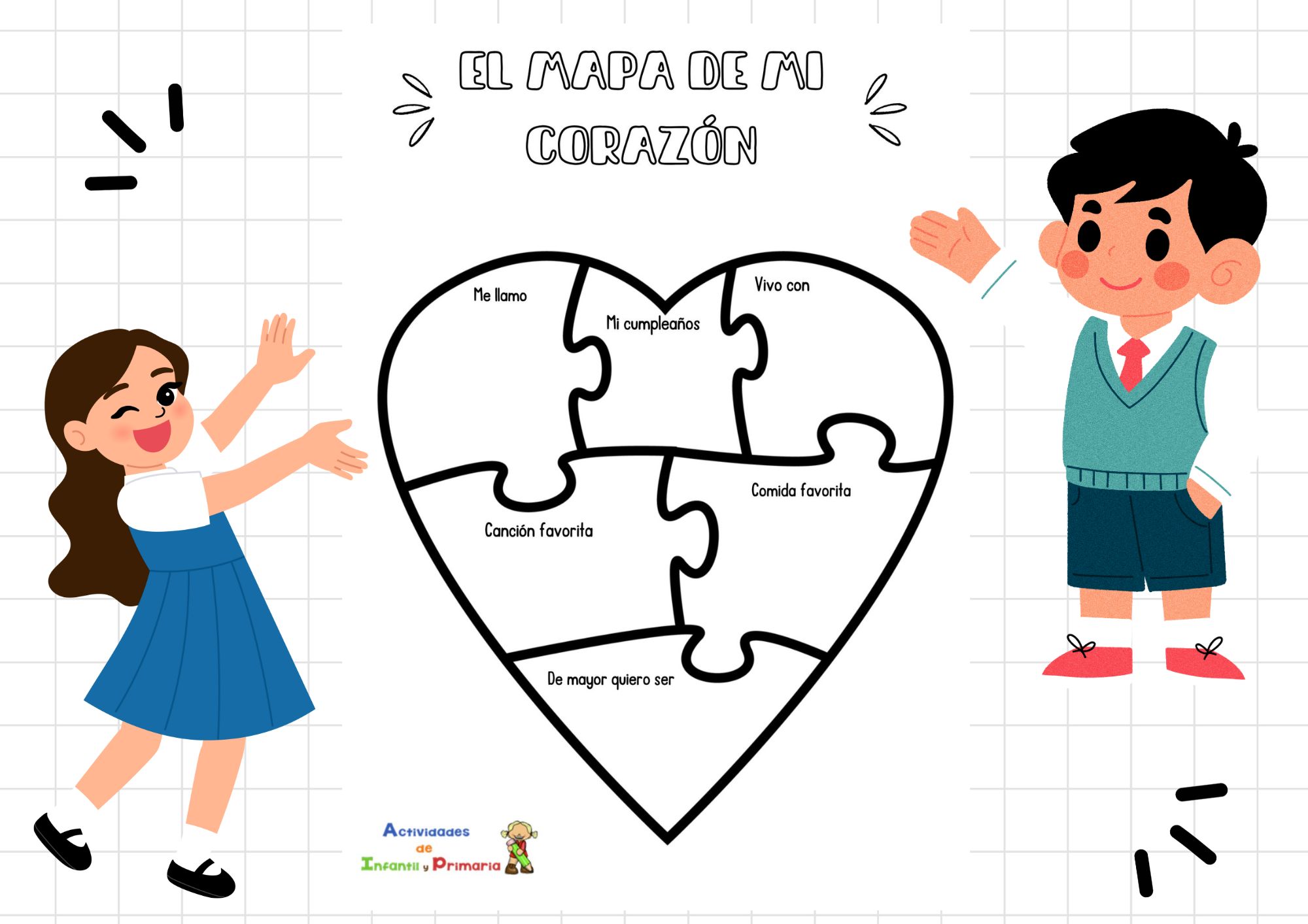 Dinámica de presentación: El mapa de mi corazón + plantilla editable ...