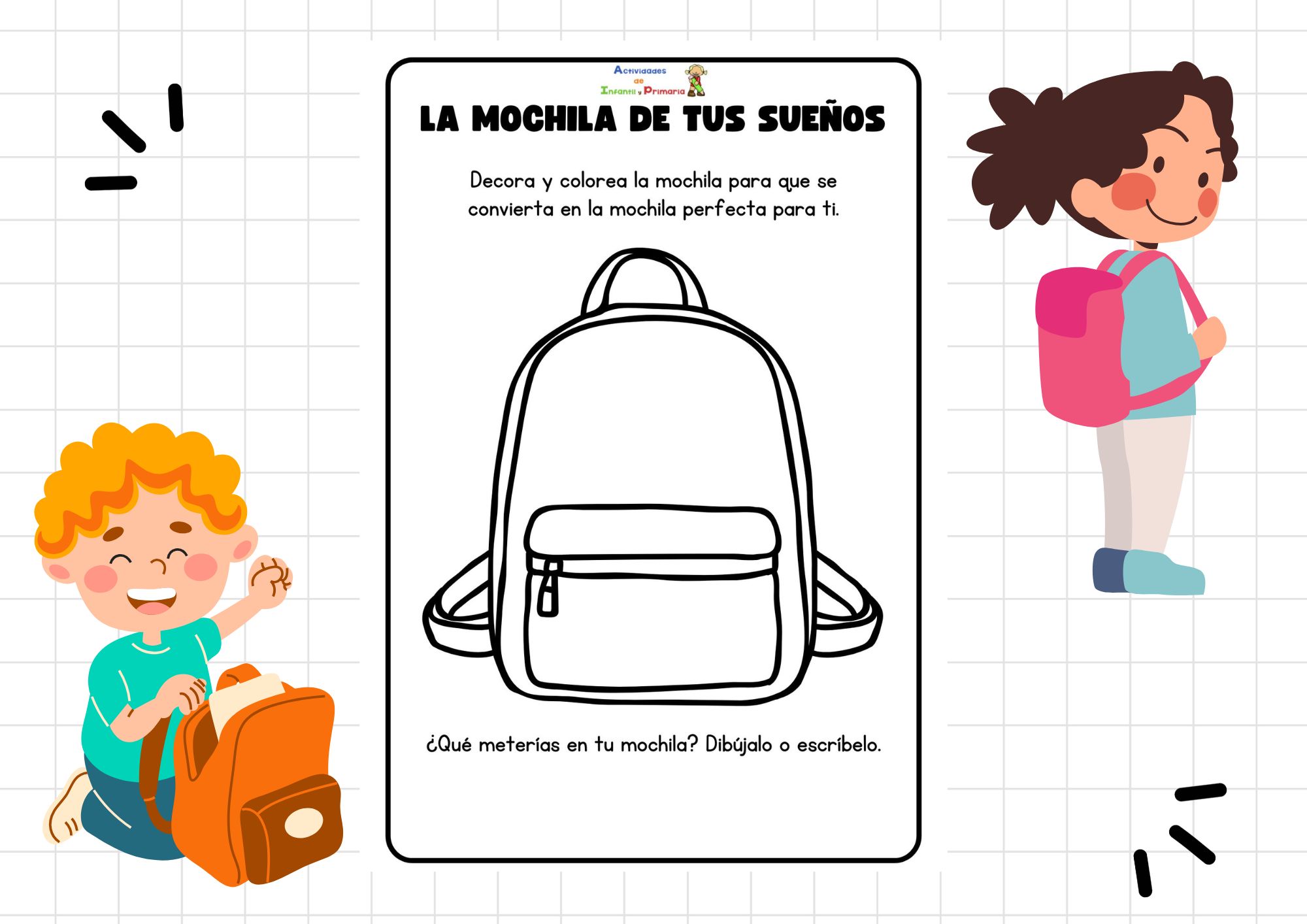 Dinámica creativa: La mochila de mis sueños - Actividades de infantil y ...