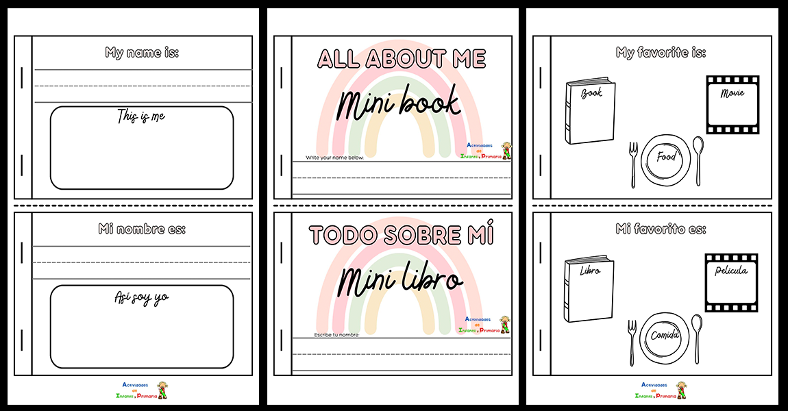 Librito de presentación inglés-castellano: Todo sobre mí - All about me ...