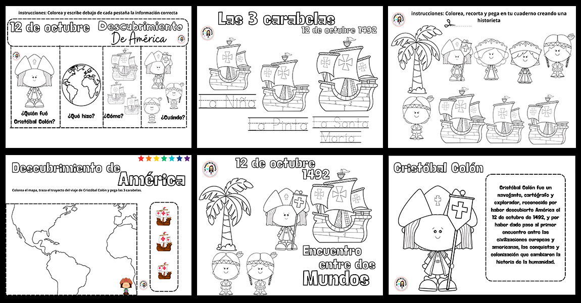 Actividades variadas para trabajar el 12 de octubre en el aula ...