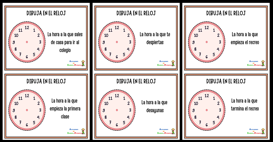 Dibuja en el reloj las horas de tu rutina + plantilla - Actividades de ...