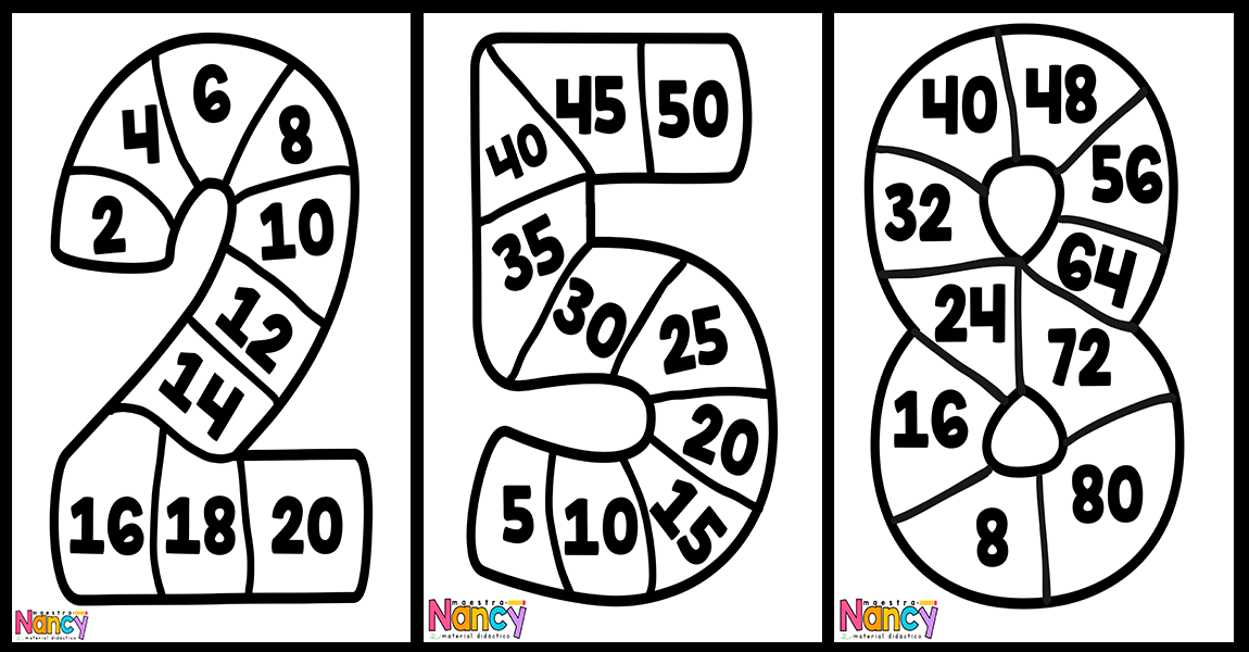 Los números de las tablas de multiplicar: Recorta y arma para aprender ...