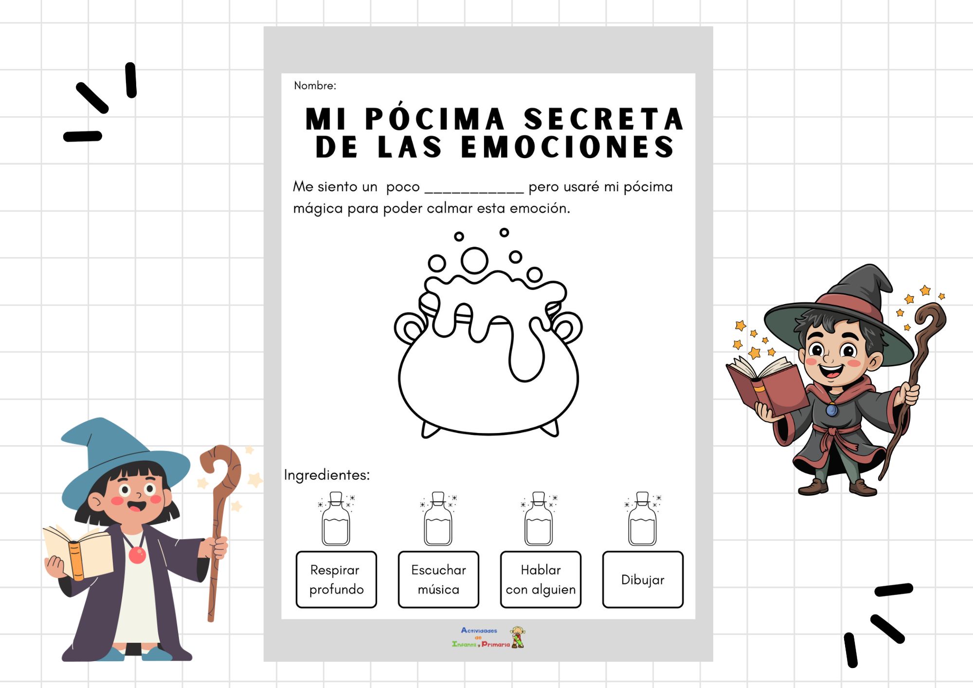 Mi pócima secreta de las emociones - Actividades de infantil y primaria
