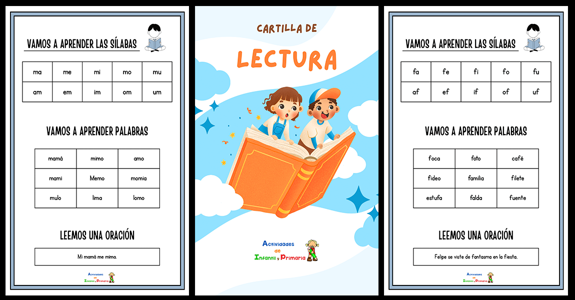 Cartilla de lectura: De sílabas a palabras - Actividades de infantil y ...