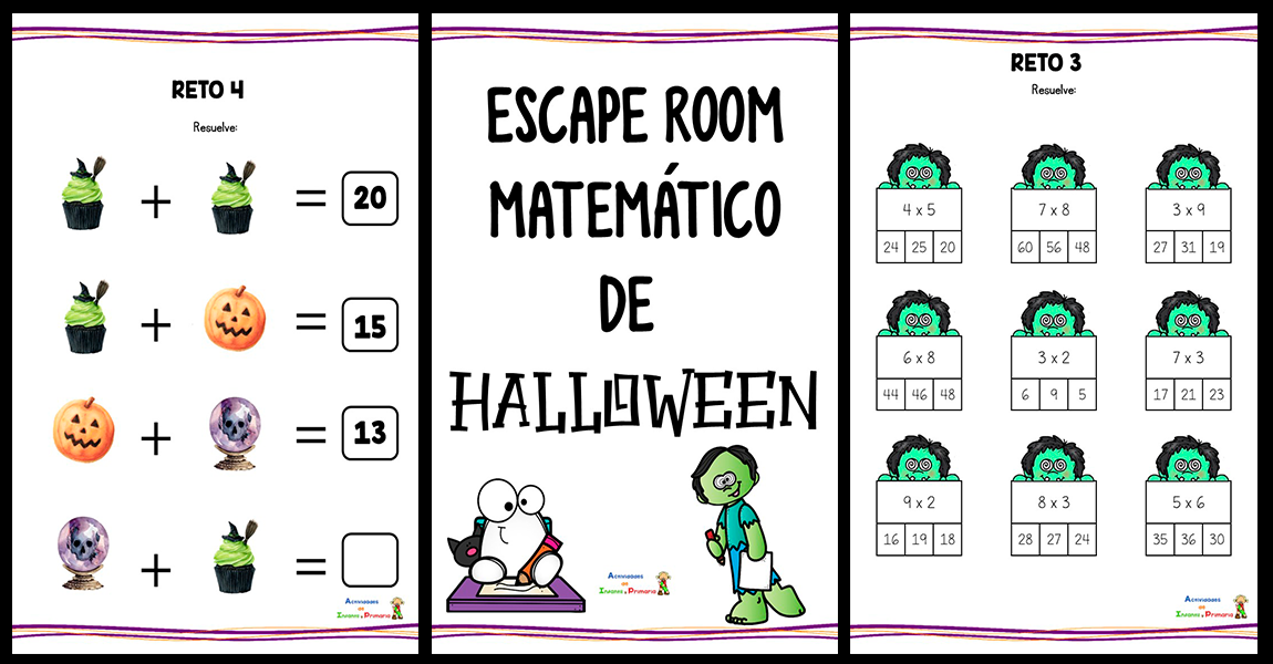 Escape room matemático de Halloween - Actividades de infantil y primaria