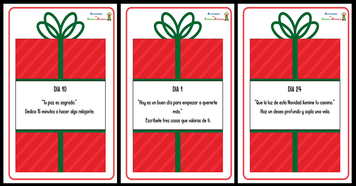 Calendario de adviento: 24 mensajes bonitos con mini propuestas ...