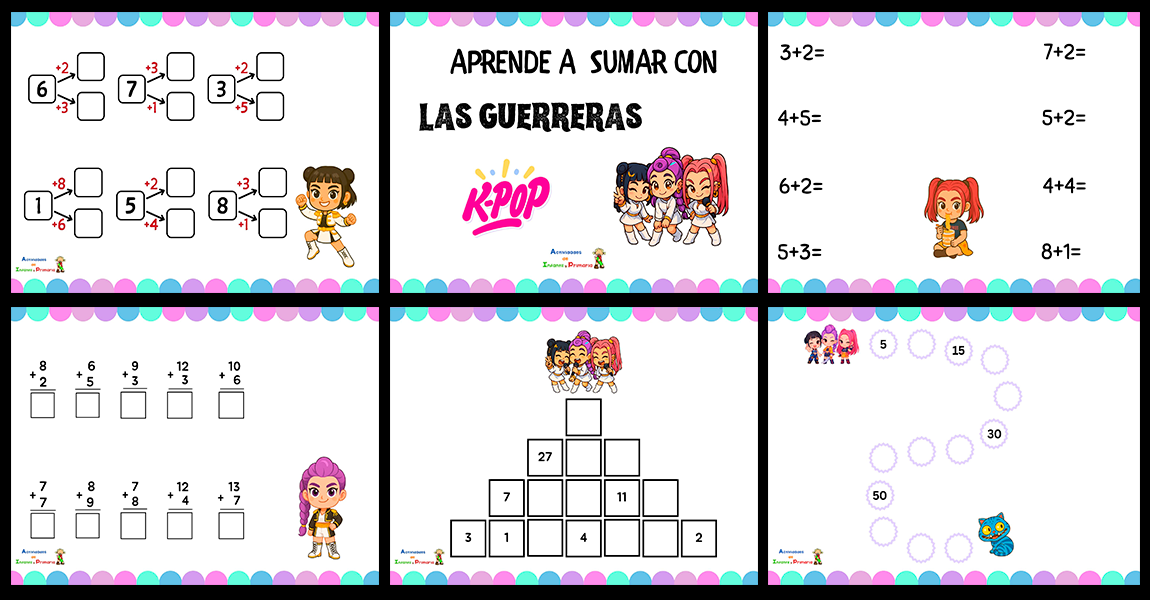 Cuadernito "Aprende a sumar con las Guerreras K-Pop" - Actividades de ...
