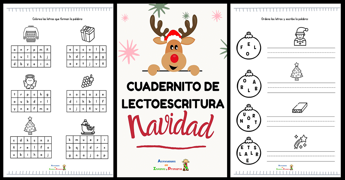 Cuadernito de actividades de lectoescritura con vocabulario de Navidad ...
