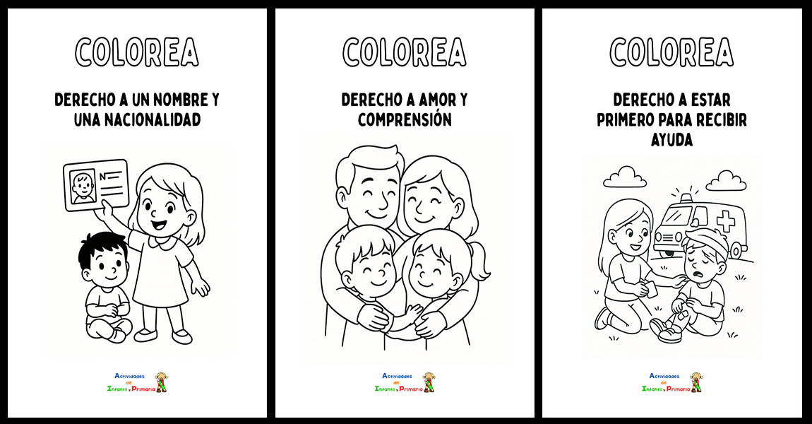 Librito para colorear: Los 10 derechos de la Infancia - Actividades de ...