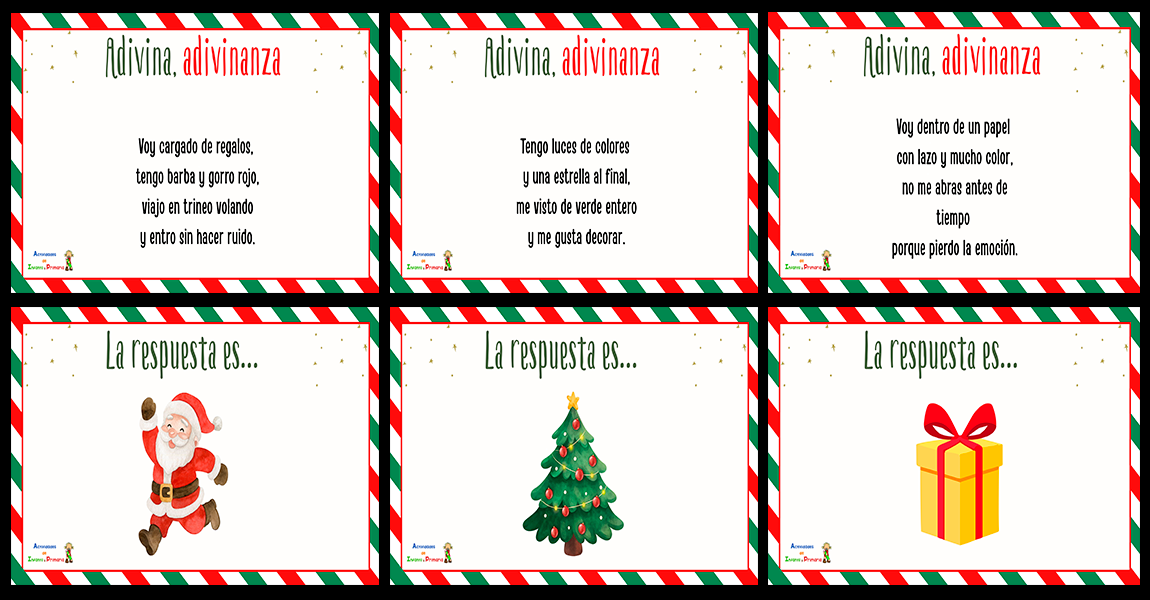 Adivinanzas de Navidad para proyectar en el aula los últimos días de ...