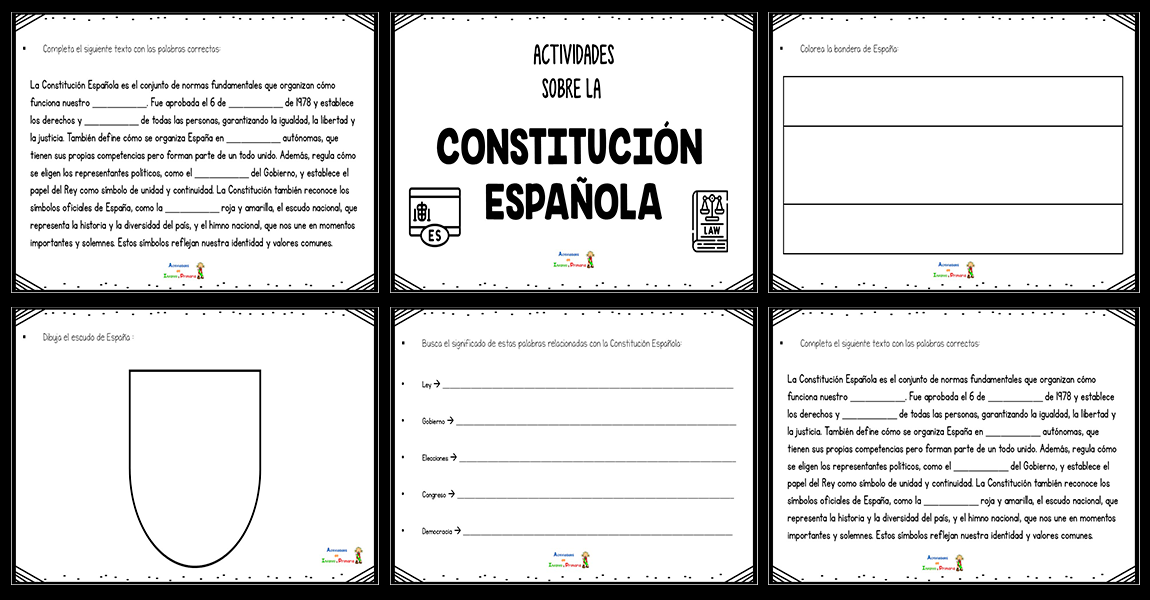 Constitución española archivos - Actividades de infantil y primaria