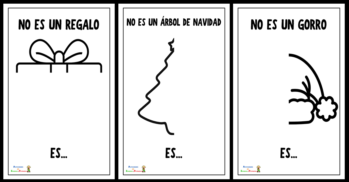 Dibujos creativos "No es lo que parece" especial navidad - Actividades de infantil y primaria