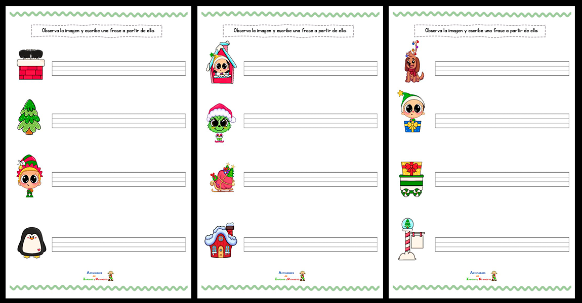 Frases mágicas de Navidad: escribe y crea con cada imagen - Actividades ...