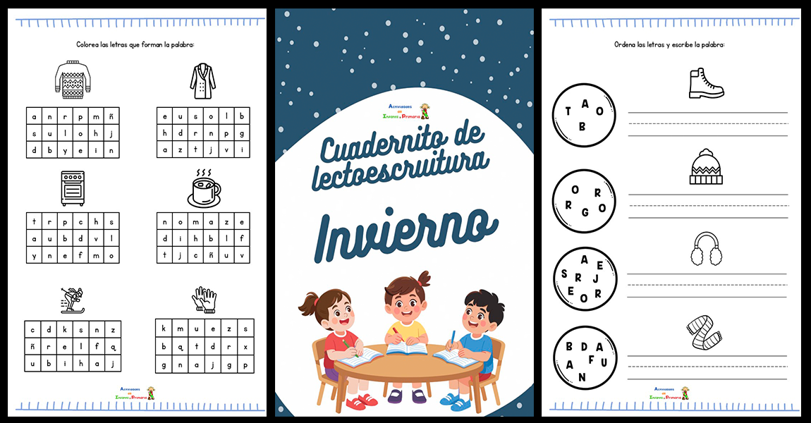 Vocabulario de invierno: Cuaderno de lectoescritura inicial ...