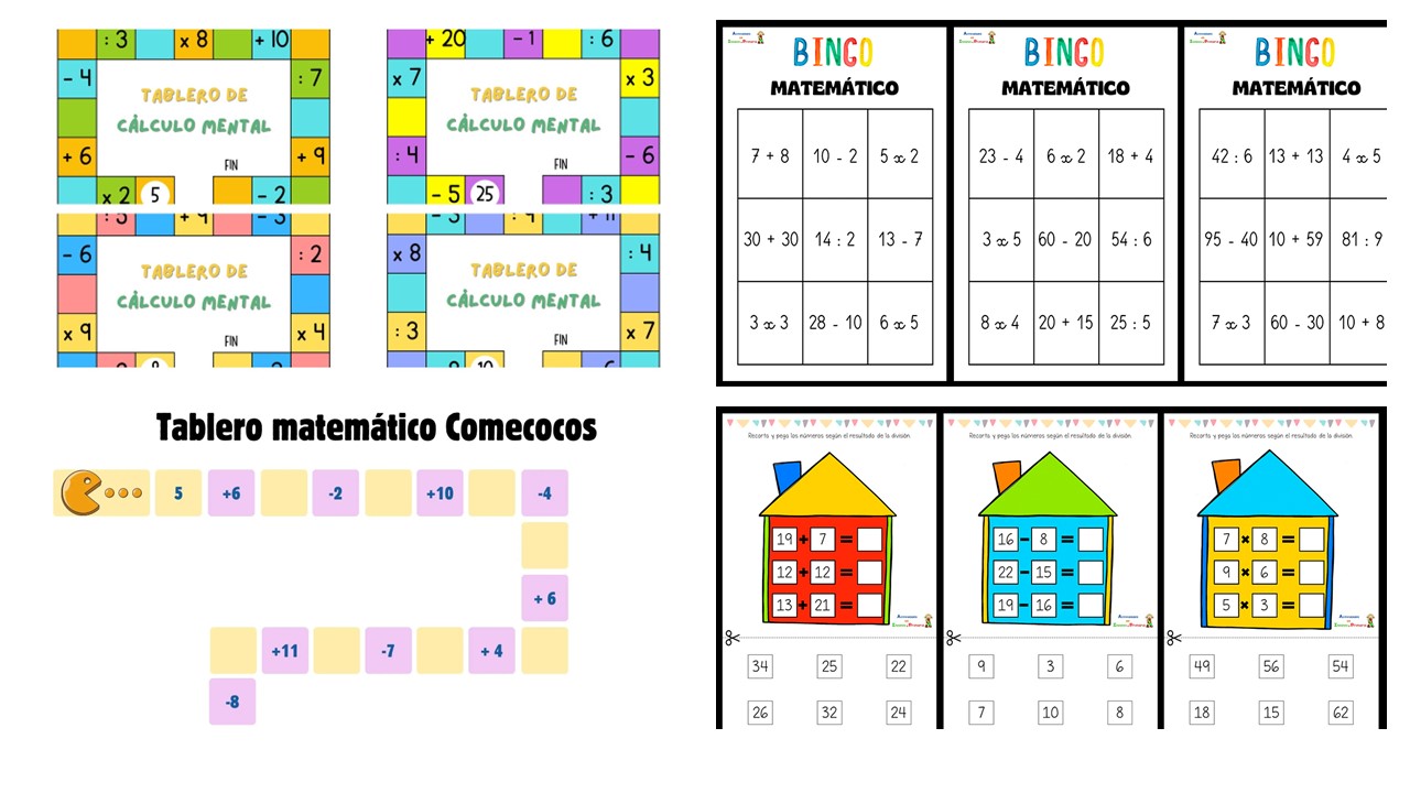 Juegos matemáticos de cálculo mental - Actividades de infantil y primaria