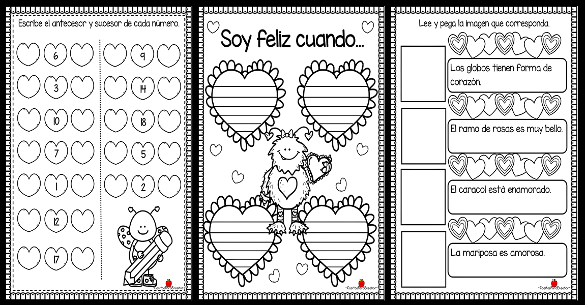 Cuadernito multidisciplinar de San Valentín - Actividades de infantil y ...