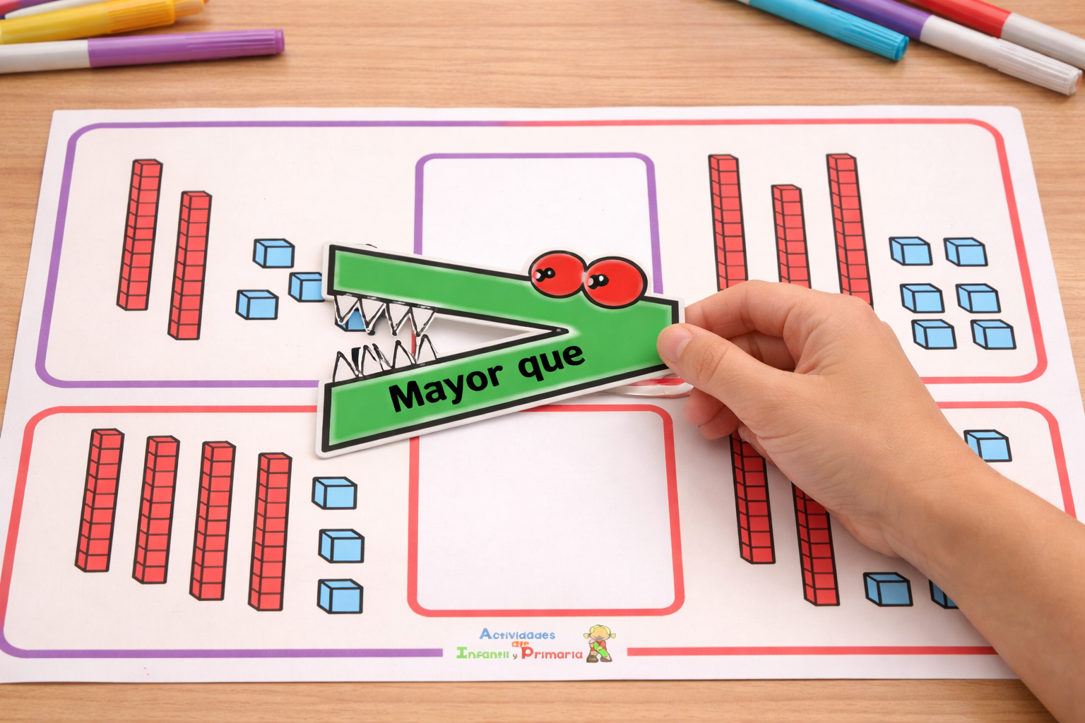 ¿Mayor, menor o igual? Aprende a comparar números con barras y cubos ...