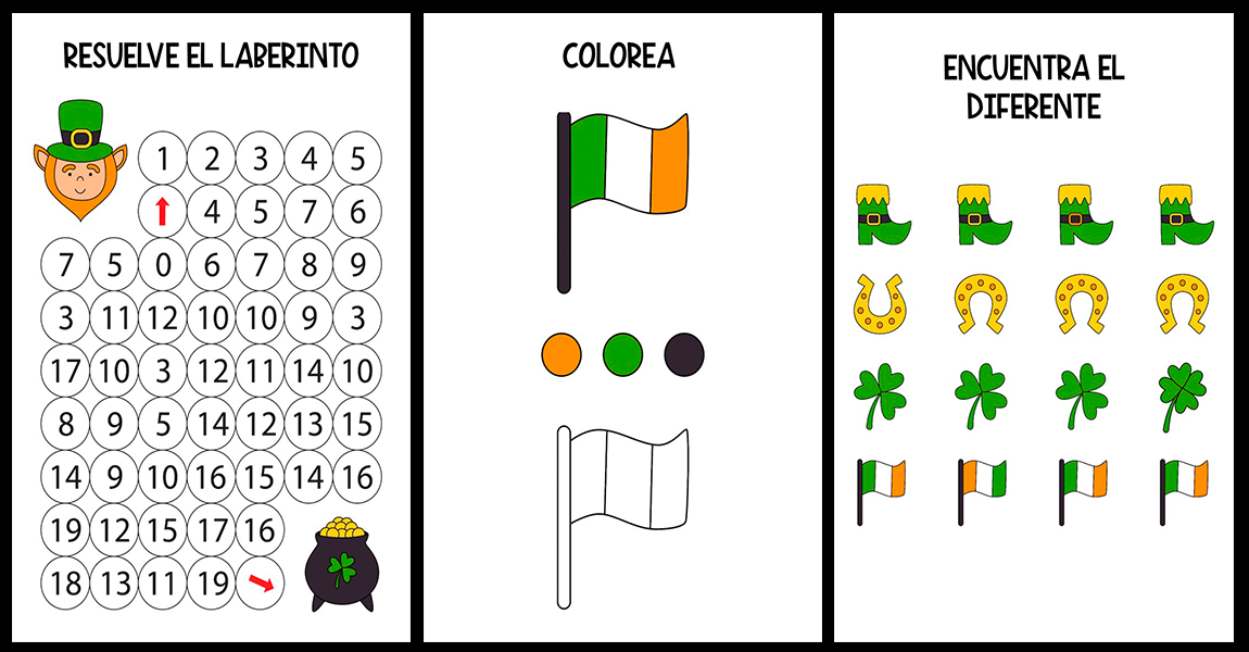 Librito mágico de San Patricio: Entrena tu atención - Actividades de ...