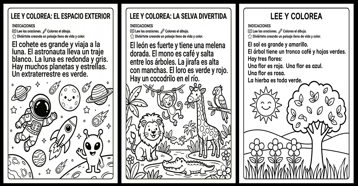 Leer, entender y colorear: Iniciación a la comprensión lectora ...