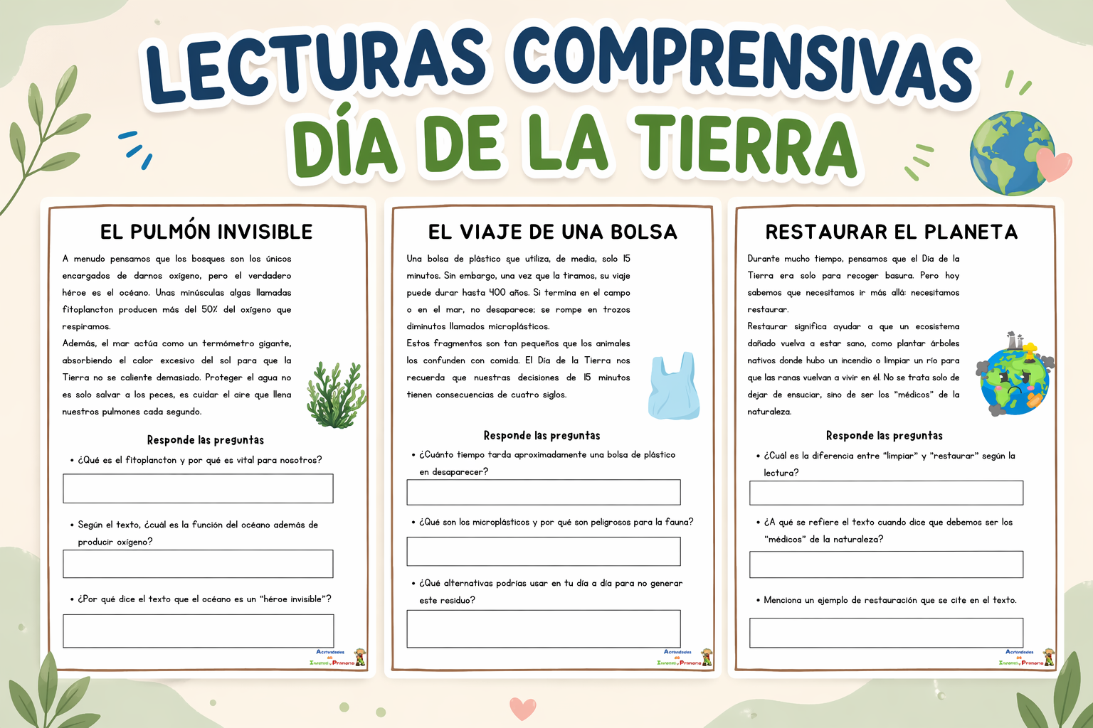 Día de la Tierra archivos - Actividades de infantil y primaria