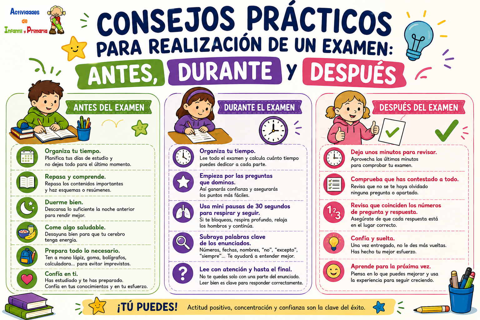 Consejos para realizar un examen: Antes, durante y después ...